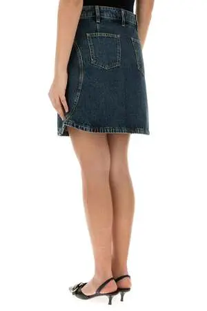Givenchy Denim Skirt With 4g Embroidery