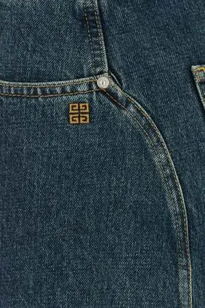 Givenchy Denim Skirt With 4g Embroidery