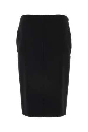 Givenchy Wool Midi Skirt With 4g Detail