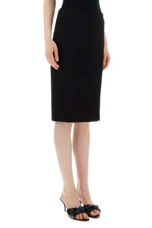 Givenchy Wool Midi Skirt With 4g Detail