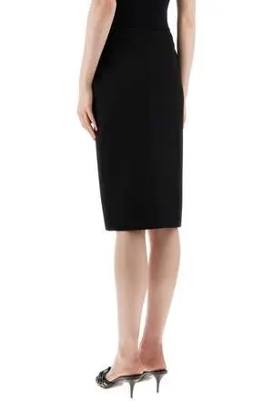 Givenchy Wool Midi Skirt With 4g Detail