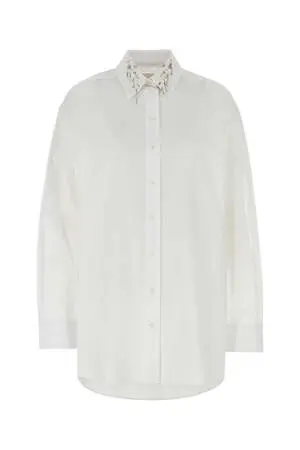 Givenchy Poplin Oversize Shirt With Embellished Collar