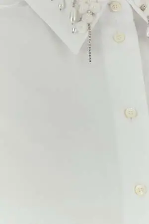 Givenchy Poplin Oversize Shirt With Embellished Collar