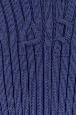Marni Ribbed Cotton Blend Sweater With Embroidered Logo
