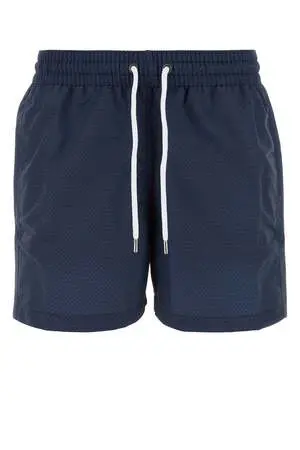 Frescobol Carioca Printed Polyester Sport Swimming Shorts - White
