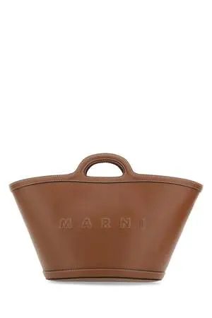 Marni Leather Tropicalia Handbag - Brown