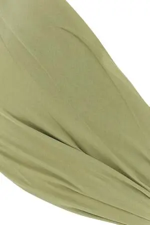 AMI Paris Sage Silk Crop-top With Back Ties