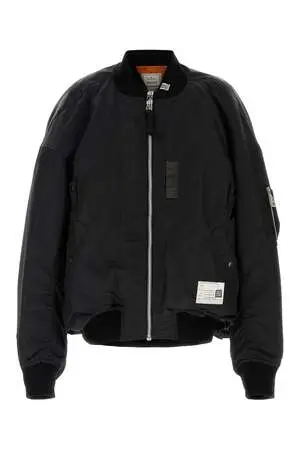 Mihara Yasuhiro Layered Nylon Bomber Jacket - Black