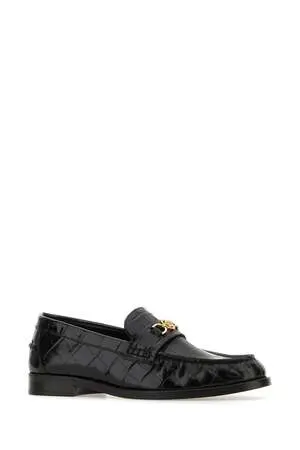 Versace Leather Medusa '95 Loafers - Black