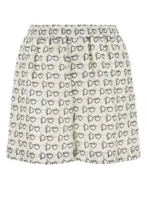 Burberry Printed Silk Shorts - White