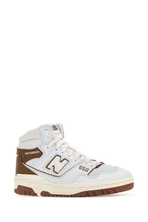 NEW BALANCE Two-tone Leather High-top Sneakers