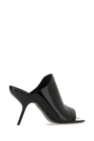 FERRAGAMO Embossed Logo Nappa Leather Slide Mules