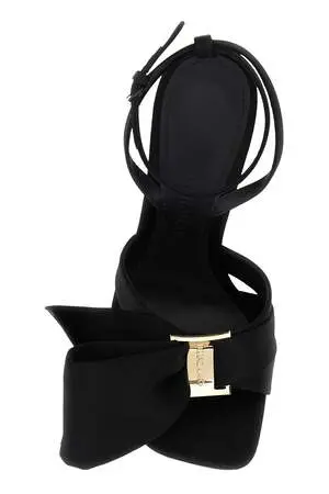 FERRAGAMO Satin Sandals With Bow Detailing