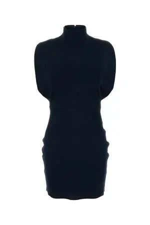 Alaïa Navy Stretch Viscose Blend Mini Dress - Blue