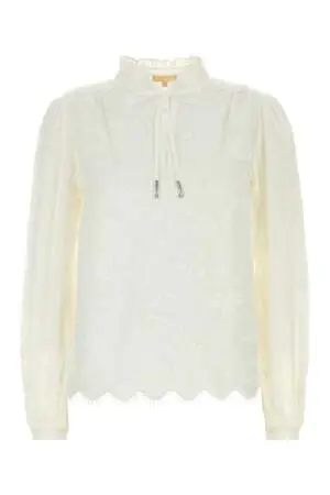 Michael Kors Cotton Embroidered Blouse
