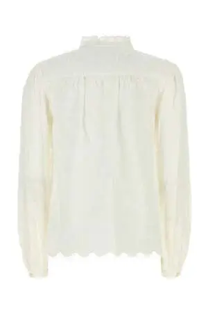 Michael Kors Cotton Embroidered Blouse