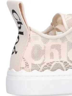 Chloé Lauren Lace-up Sneakers - Beige