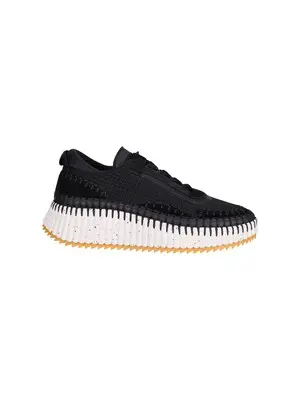 Chloé Nama Recycled Knit Sneakers - Black