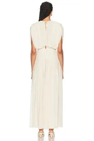 NICHOLAS Giana Deep Plunge Dress - Ecru
