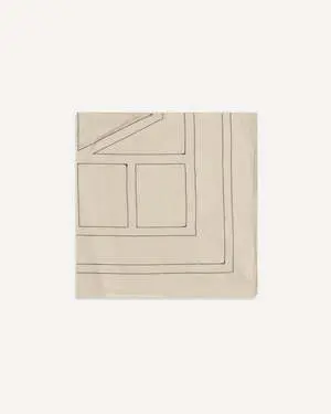 TOTEME Silk Scarf With Embroidery - Cream
