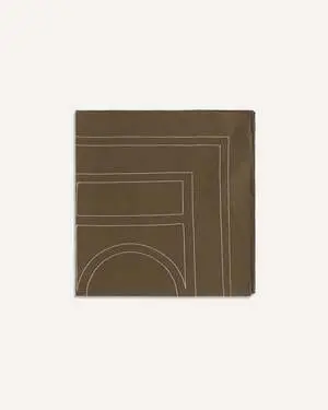 TOTEME Silk Scarf With Embroidery - Brown