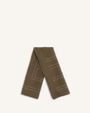 TOTEME Silk Scarf With Embroidery - Brown