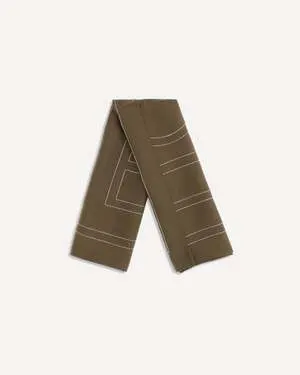 TOTEME Silk Scarf With Embroidery - Brown