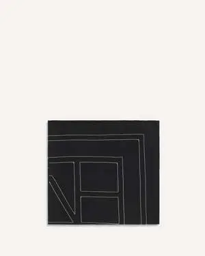 TOTEME Silk Scarf With Embroidery - Black