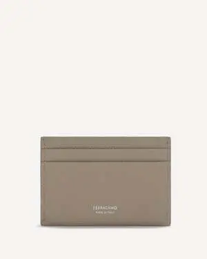 FERRAGAMO Gancini Card Holder - Beige