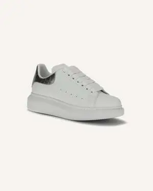 Alexander McQueen Leather Sneakers With Platform Sole - White