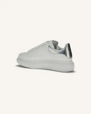 Alexander McQueen Leather Sneakers With Platform Sole - White
