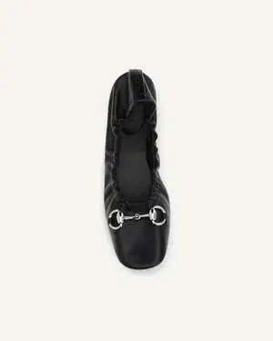 Gucci Prima Ballerinas With Horsebit Detail - Black