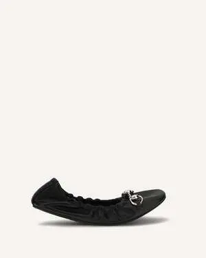 Gucci Prima Ballerinas With Horsebit Detail - Black