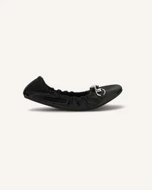 Gucci Prima Ballerinas With Horsebit Detail - Black