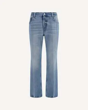 Miu Miu Washed Denim Five-pocket Jeans - Light Blue