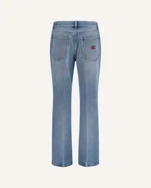 Miu Miu Washed Denim Five-pocket Jeans
