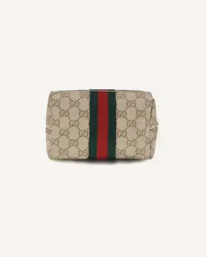Gucci Medium Beauty Case With Web Stripe