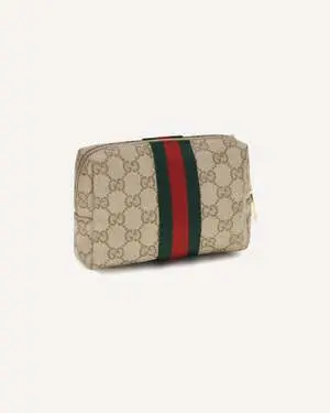 Gucci Medium Beauty Case With Web Stripe
