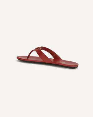 Prada Patent Leather Thong Sandals - Red