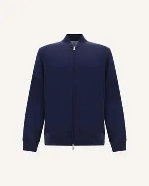 Brunello Cucinelli Cotton Zip Sweatshirt - Blue