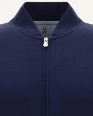 Brunello Cucinelli Cotton Zip Sweatshirt - Blue
