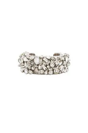 Dries Van Noten Embellished -tone Cuff Bracelet - Silver