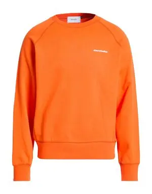 SHOE Cotton French Terry Crewneck Sweatshirt With Logo Detail - Orange