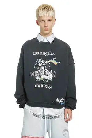 PALY HOLLYWOOD Mythss Graphic Sweatshirt - Black