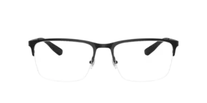 Brooks Brothers Semi-rimless Rectangular Eyeglasses - Black