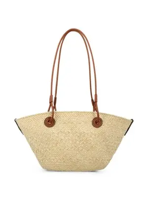 Loewe Anagram Raffia Small Tote