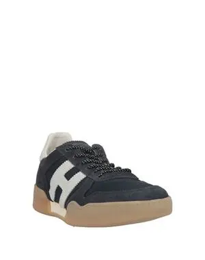 Hogan Suede And Textile Sneakers With Lace-up Closure - Navy