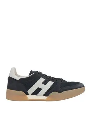 Hogan Suede And Textile Sneakers With Lace-up Closure - Navy