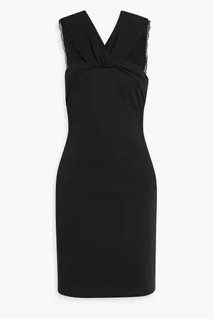Roberto Cavalli Lace Trimmed Jersey Mini Dress