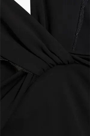 Roberto Cavalli Lace Trimmed Jersey Mini Dress